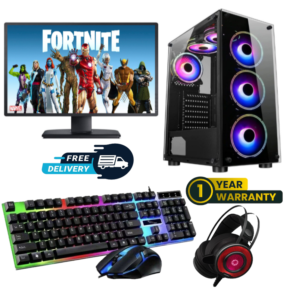 Fast Gaming PC Computer Bundle INTEL Core i7, 16GB, 1TB & 256GB SSD ...