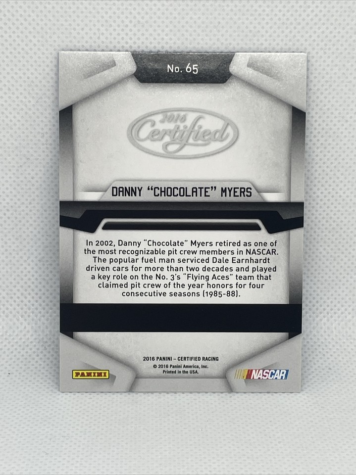2016 DANNY CHOCOLATE MYERS PANINI CERTIFIED #68 IMMORTAL MIRROR BLUE #D ...