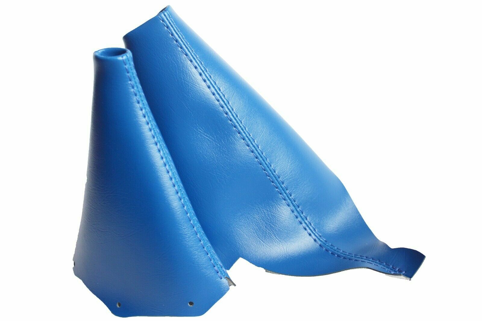 Real Leather Blue Manual & EBrake Boot SET Fits 07-14 Mini Cooper R55 ...