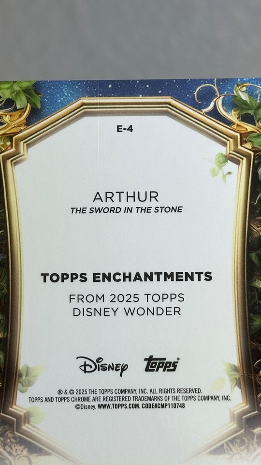 2025 Topps Disney Wonder #E-4 Arthur CHROME Enchantments SP | eBay