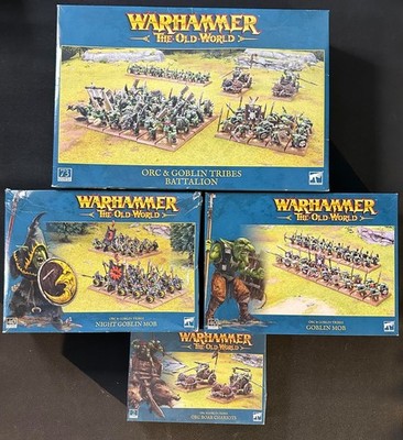 Warhammer The Old World: Orcs & Goblins Lot - Battalion, Shaman, Boars ...