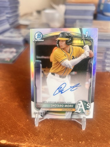 2025 Bowman Chrome Prospect Auto SHOTARO MORII 1st RC Refractor /499 ...
