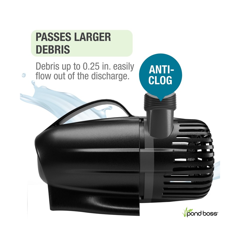 Pond Boss Waterfall Pump, 2300 GPH Pond Boss Waterfall Pump, 2300 GPH ...