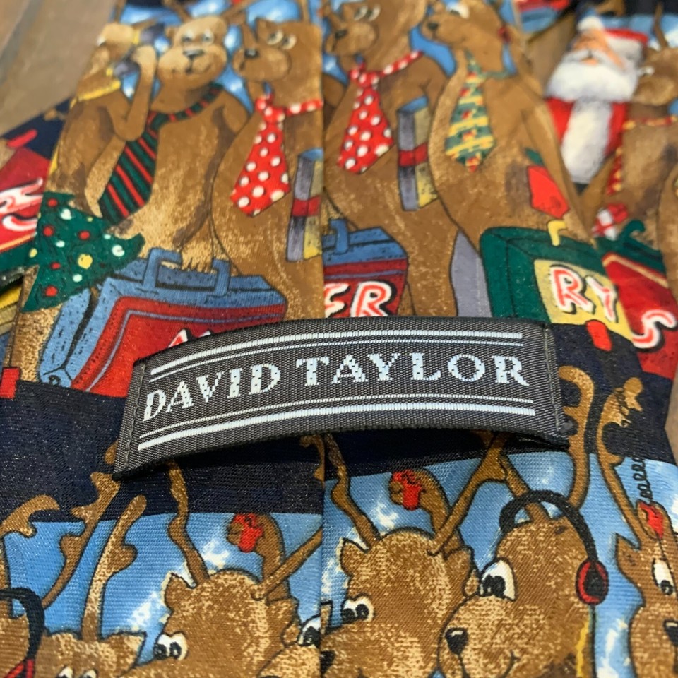Vintage David Taylor Santa Claus Christmas Holiday Necktie | eBay