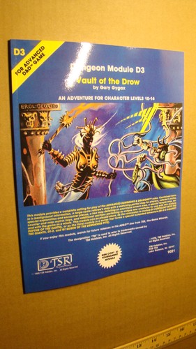 MODULE D3 VAULT OF THE DROW *NEW VF/NM 9.0 NEW* DUNGEONS DRAGONS | eBay