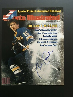 BOBBY CARPENTER AUTOGRAPHED 16 X 20 SPORTS ILLUSTRATED COVER PHOTO J.S ...