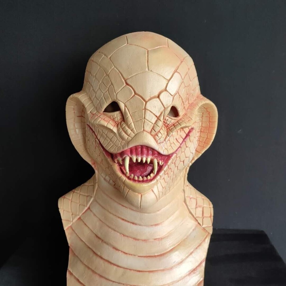 New Scary Snake Head Latex Mask Adults Halloween Cosplay Dress Costume ...