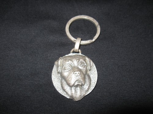 Vintage Germany S. XIX Chamaco Rottweiler Dog Embossed Metal KeyChain ...