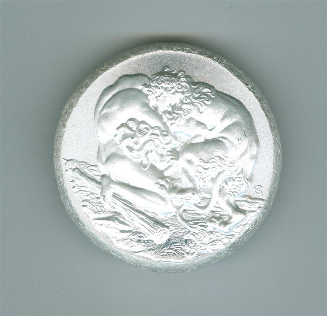 ANCIENT TRIBUTE SERIES FIRST LABOR OF HERACLES 2 OZ .999 HR SILVER ...