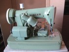 VINTAGE MINT GREEN SINGER 185K SEWING MACHINE WITH CASE and PRINT ...