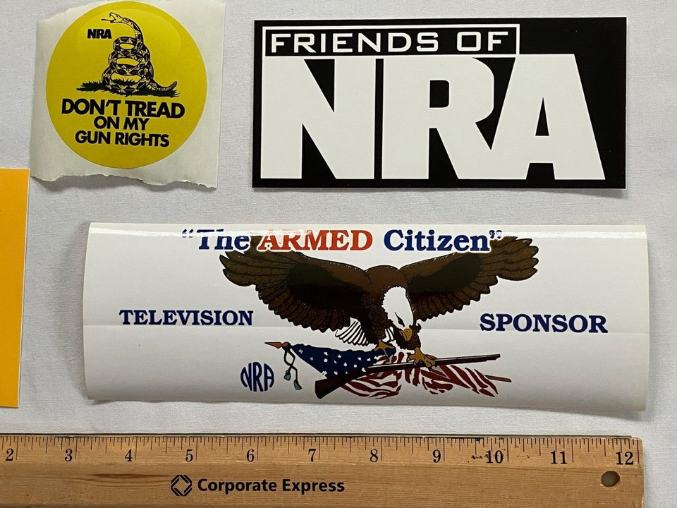 9 GUN SHOW STICKERS DECALS LOT BUMPER WINDOW MILITARY HUNT SHOOT RIFLE ...