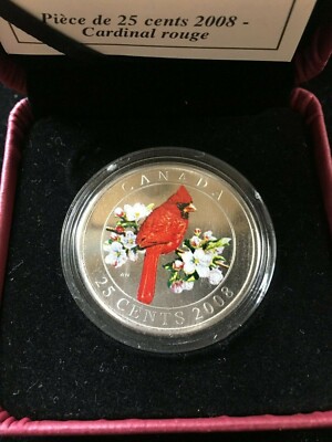 2008 ,Northern Cardinal** RCM ¢25 Cent Specimen | eBay