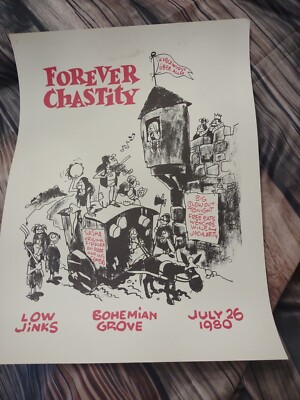 Rare Bohemian Grove/Club Low Jinks 1980 Performance Poster Of FOREVER ...