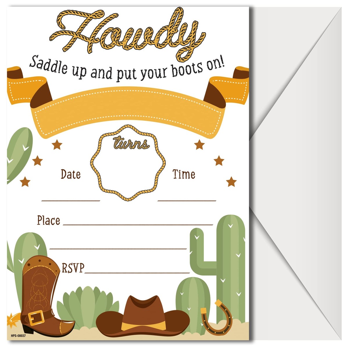 Cowboy Boot Party Invitation Templates