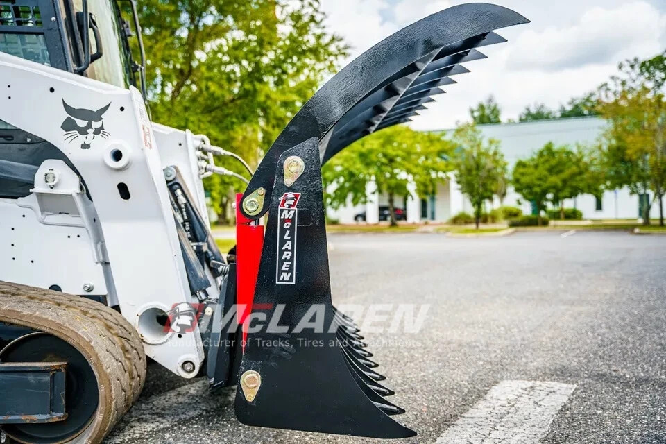 Track Loader Root Rake Attachment Debris Silage Rock for JCB 84" Wide ...