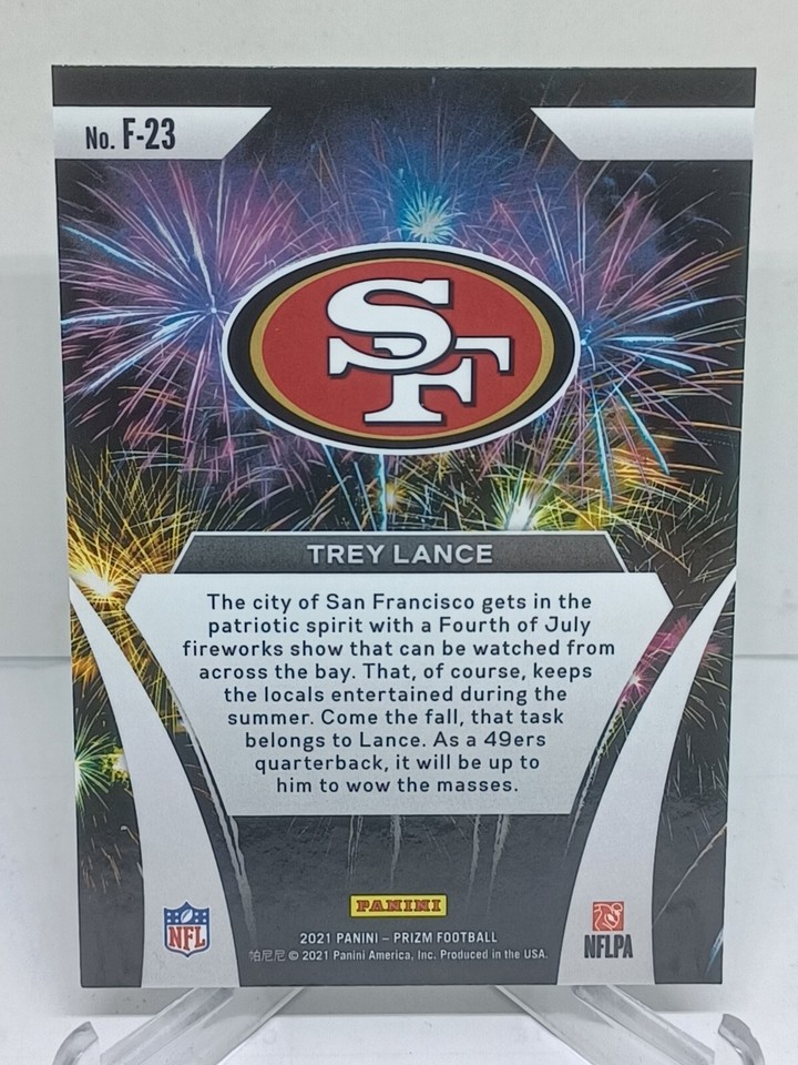 2022 Panini Prizm Fireworks Trey Lance Insert Rookie San Francisco ...