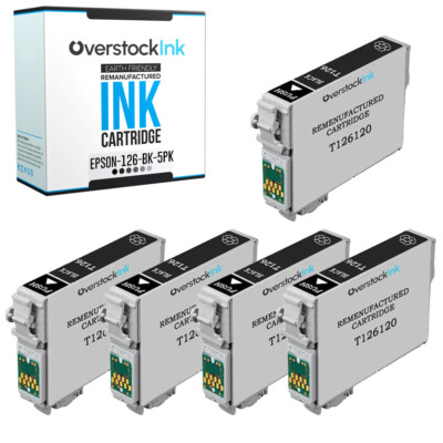 5-Pack Compatible OSI T126120 Ink Cartridge for Epson Workforce WF-3540 ...