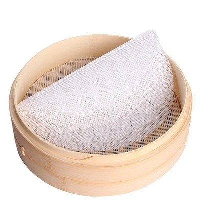 Non-Stick White Silicone silicone bamboo steamer baking mat Dim Sum ...