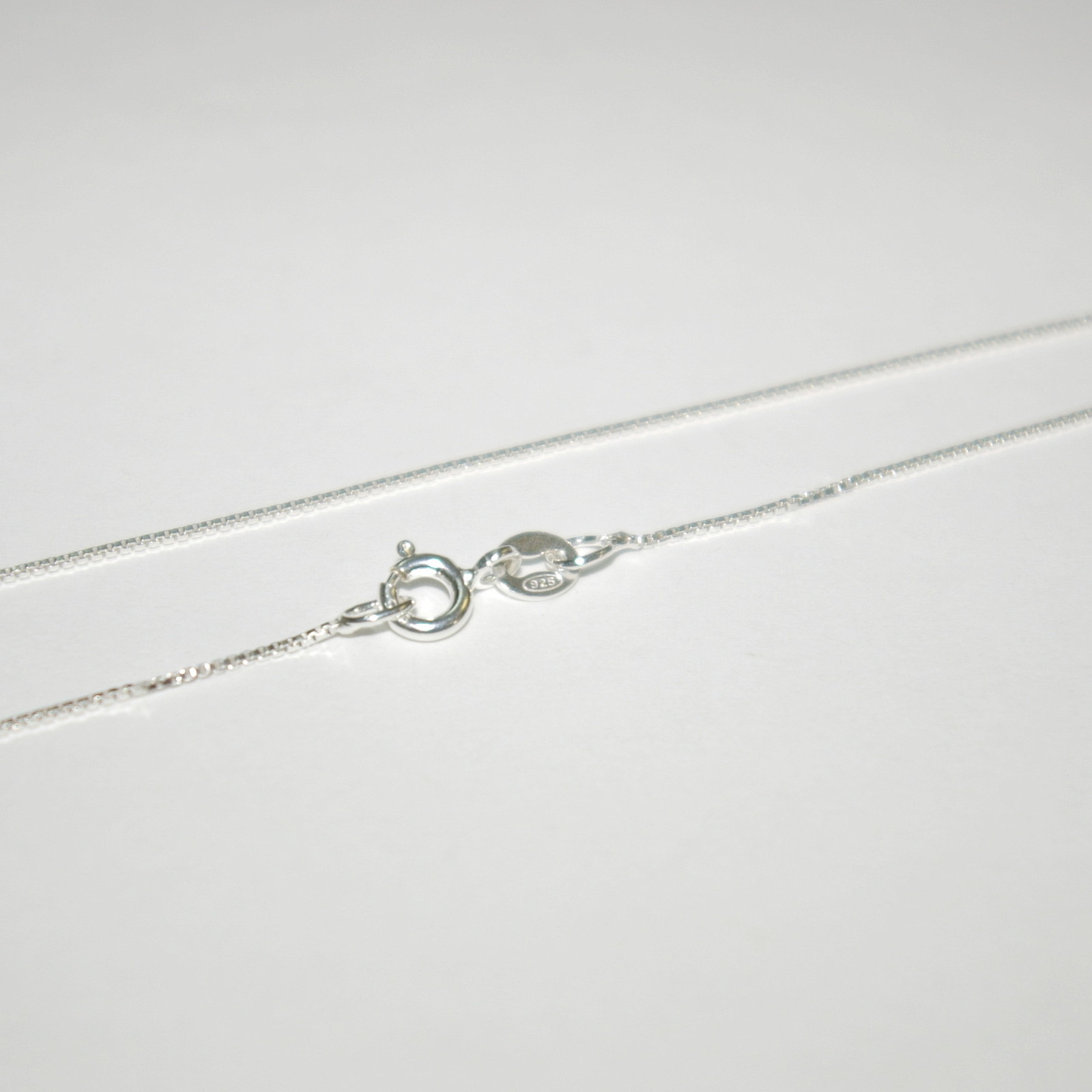 18" 45cm Italian Genuine Sterling Silver 925 Fine BOX Chain Necklace | eBay