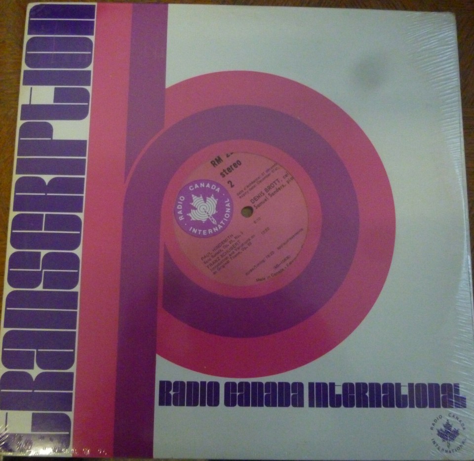DENIS BROTT / FRANCOEUR - SCHUBERT / RADIO CANADA INTERNATIONAL sealed ...