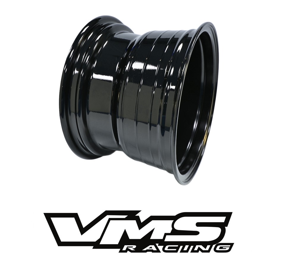 15x8 VMS RACING 5 Spoke Star Black Drag Rim Wheel 4x100/4x114 ET20 ...