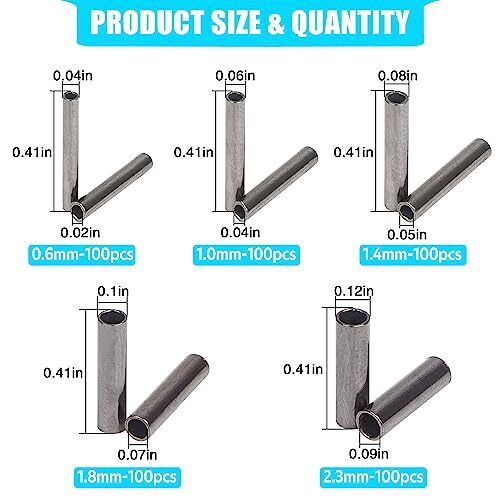 Wire Rope Fishing Crimp Sleeves KitSingle and Double Barrel Brass ...