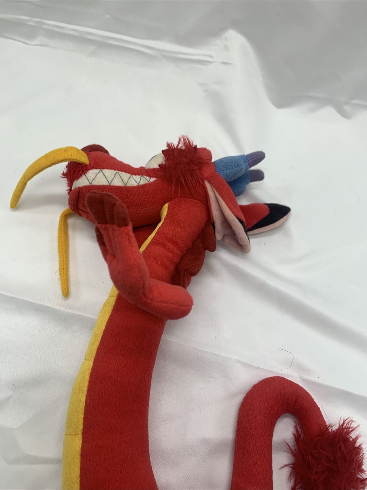 Disney Store Mulan Mushu Plush Stuffed Animal 16" Red Dragon Authentic ...