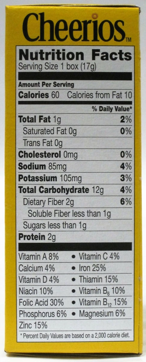 Cheerios Box Side