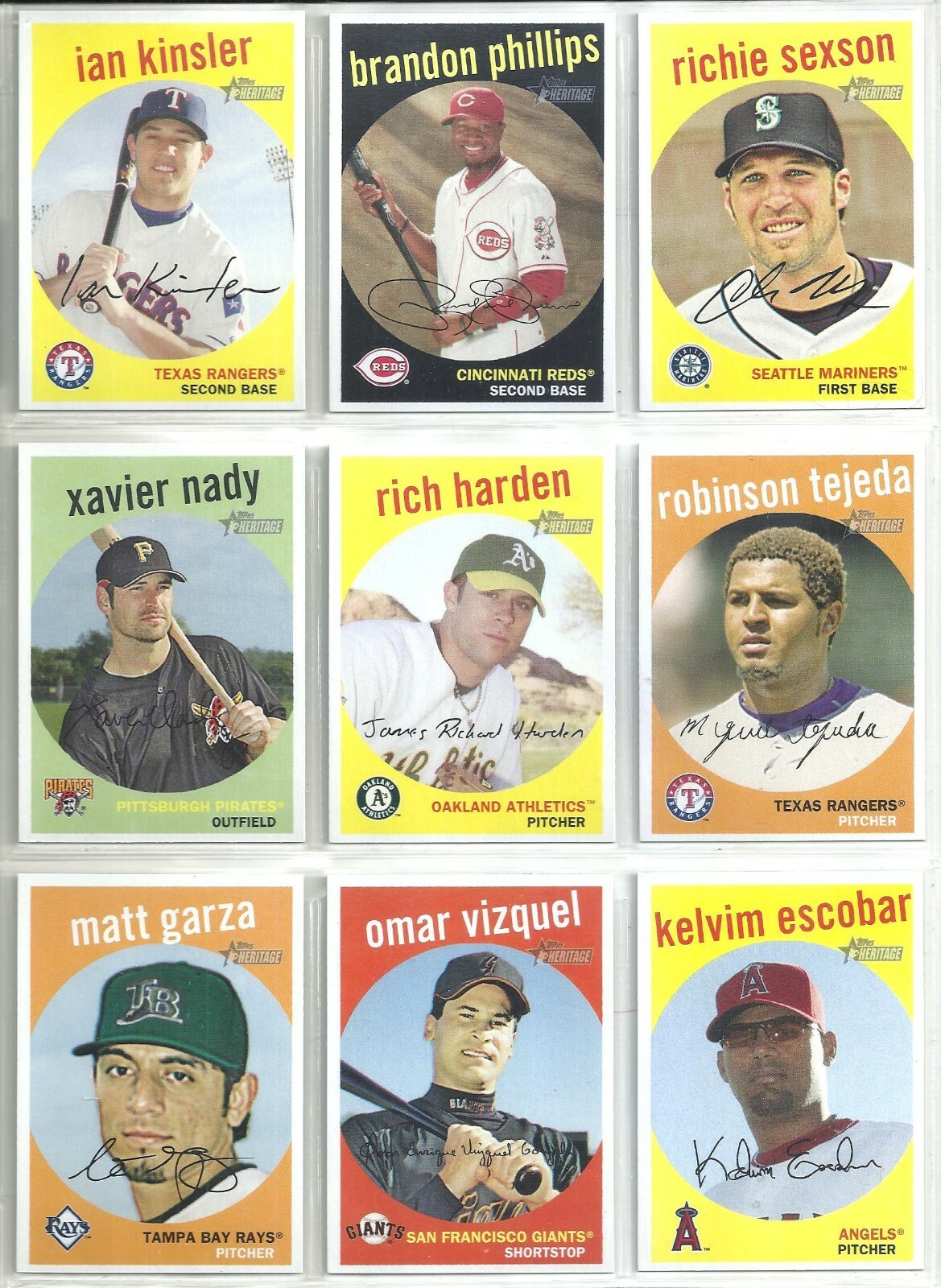 2008 Topps Heritage Baseball 10-card SP Green Back Short Print Lot Omar ...