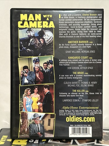 Lot of 5 Charles Bronson MAN WITH A CAMERA Volumes 1-5 Alpha Video DVDs ...