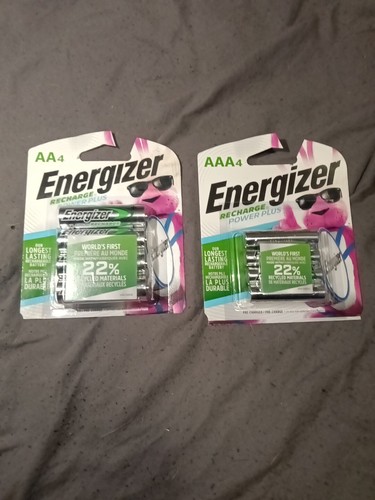 4 + 4 -Energizer AA & AAA Power Plus Rechargeable batteries 1.2V NiMh ...