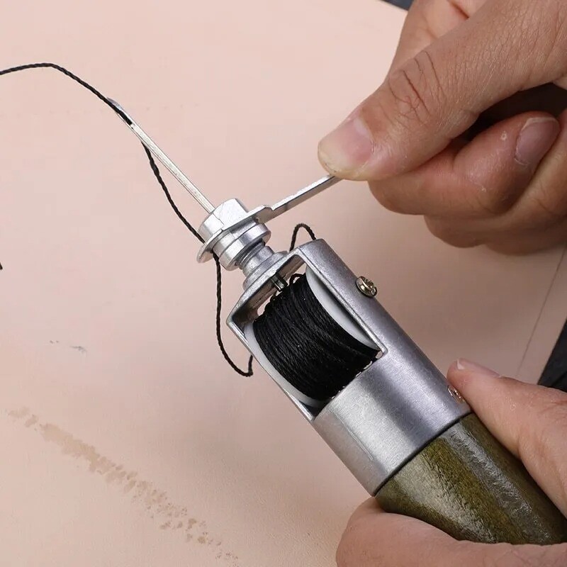 Leather Sewing Kit With Speedy Hand Stitcher Sewing Awl Waxed Thread ...