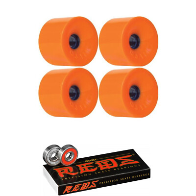 OJ III Skateboard Wheels Thunder Juice Orange 75mm 78A W/ Bones Reds ...
