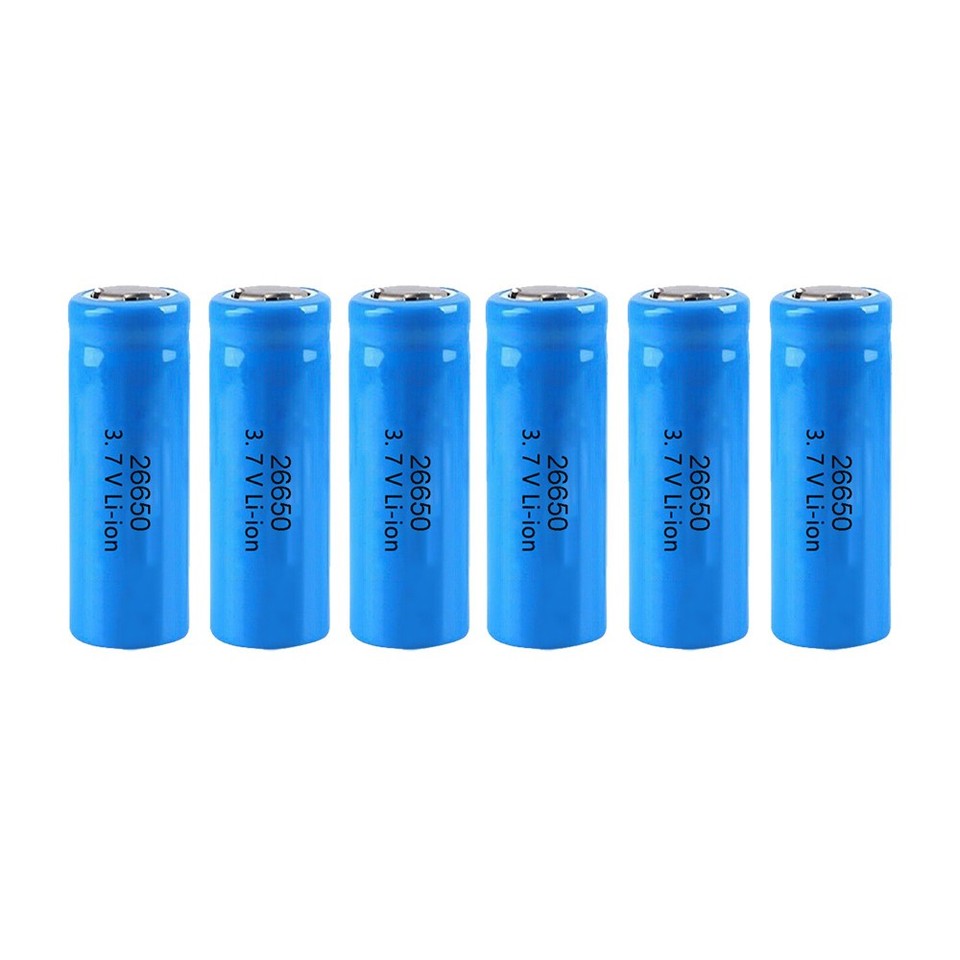 2PK Batteries 3.7V Li-ion Rechargeable 26650 Battery Flashlight Torch ...