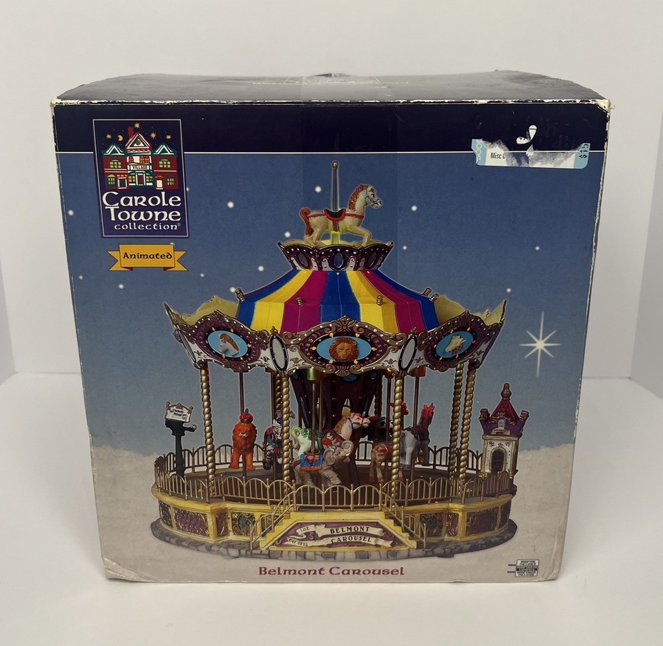 NON WORKING Lemax Village Collection BELMONT CAROUSEL Animated Musical ...