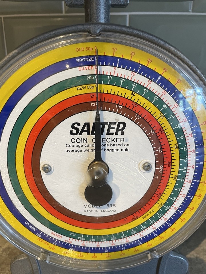 Salter Vintage Coin Checker Scales Model 53B Rare Collectable Retro ex ...