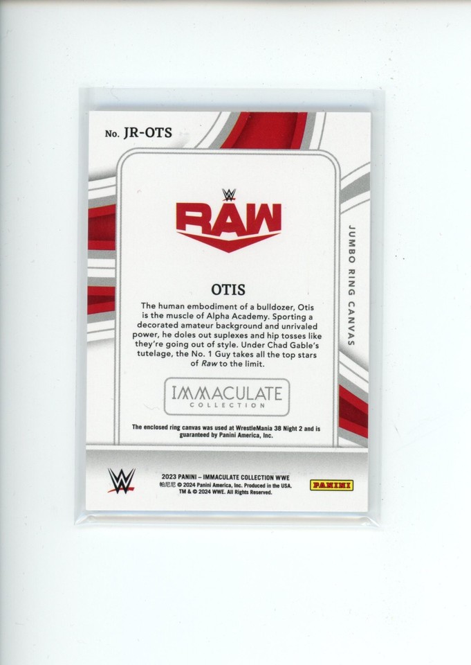 2023 Immaculate WWE Otis #JR-OTS Jumbo Ring Canvas Mat Relic 89/99 | eBay