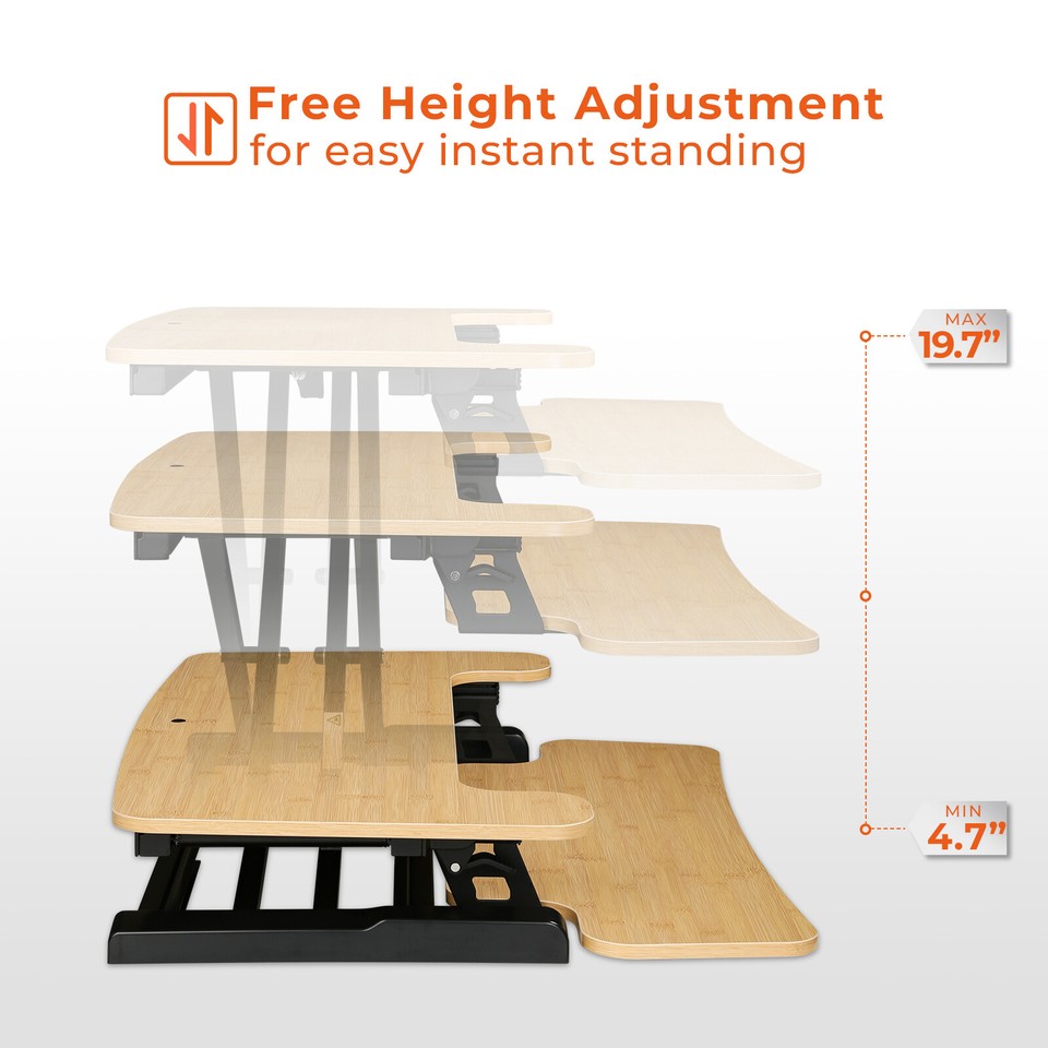 FLEXISPOT Home Office Height Adjustable Standing Desk Converter 28" | eBay