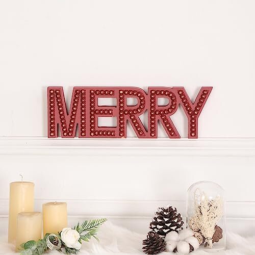 Merry Signs Christmas Wall Decor Freestanding Wooden Merry Christmas ...