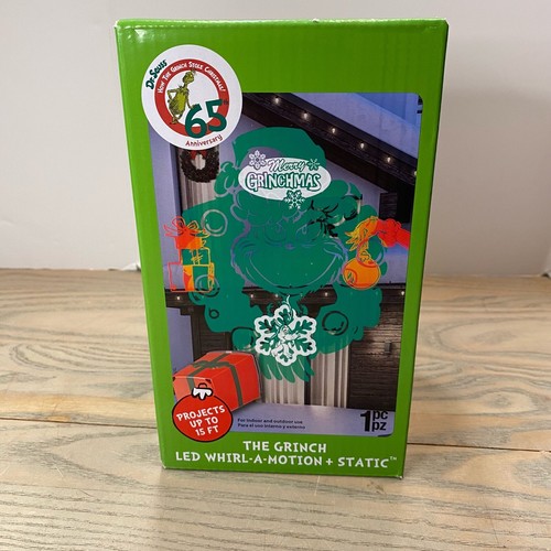 NEW Grinch LED Light Show Projector Whirl A Motion Outdoor Christmas ...