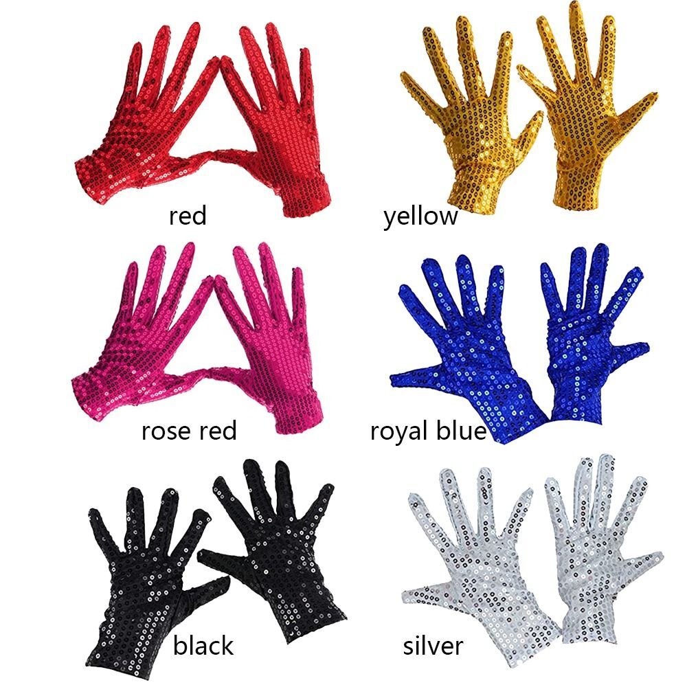 Dancing Performance Mittens Shining Sequins Gloves Dancing Gloves Club ...