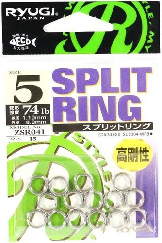 0063) RYUGI JAPAN Split Ring #5 (74lb) 15pcs ZSR041 | eBay