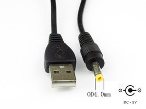 4mm DC Barrel Jack Charger Power Cable Adaptor USB or Extension Lead ...