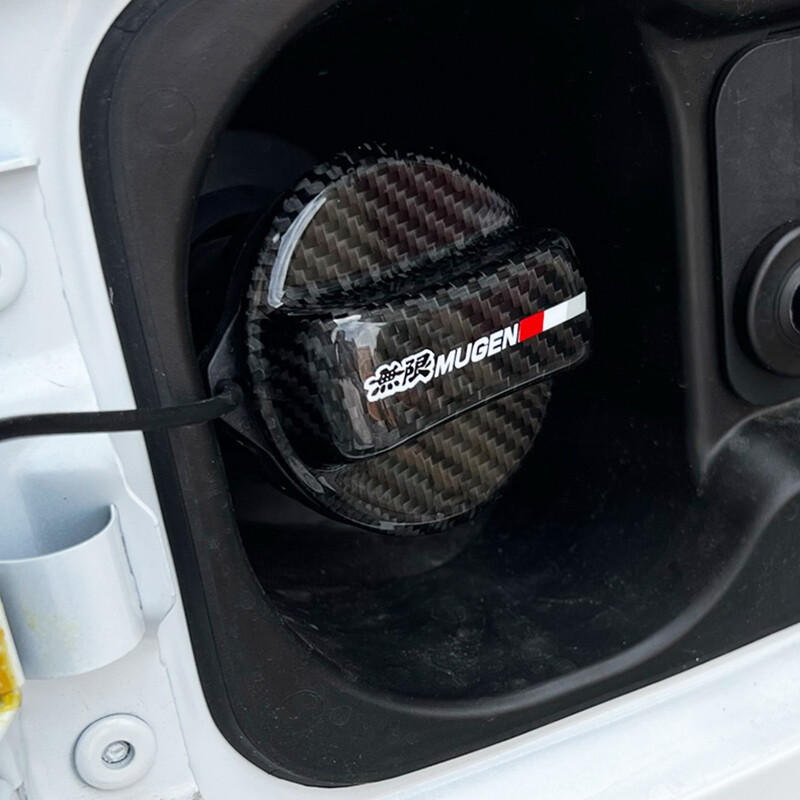 JDM Racing MUGEN CARBON FIBER Gas Fuel Cap Cover For HONDA ACCORD CIVIC ...