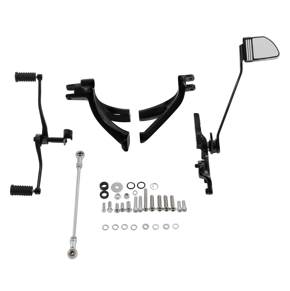 Black Forward Controls Kits Fit For Harley Softail Standard Low Rider ...