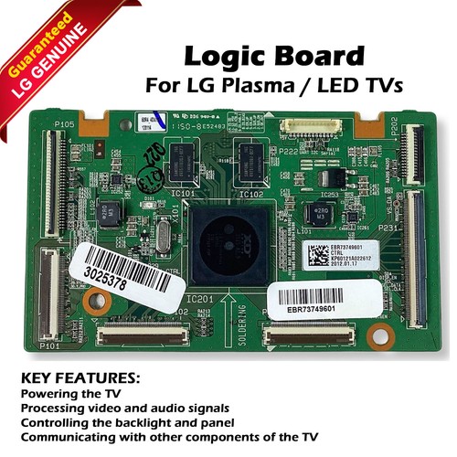 LG 60PA5500UA PLASMA / LED TV LOGIC CONTROL BOARD EBR73749601 / EAX64290701 | eBay