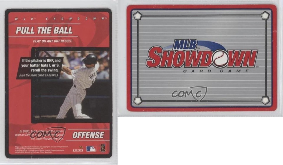 2001 MLB Showdown Strategy Offense Todd Helton Pull the Ball #S27 HOF ...