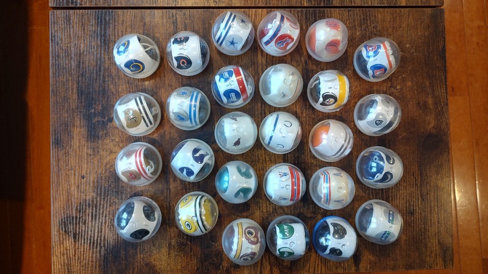 VTG Lot of 27 1980-90s NFL Mini Gumball Football Helmets NFC/AFC NEW ...