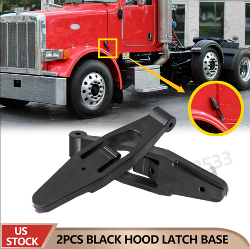 2Pcs Hood Latch Base L56-0001 Rubber Black For Peterbilt 357 367 377 ...
