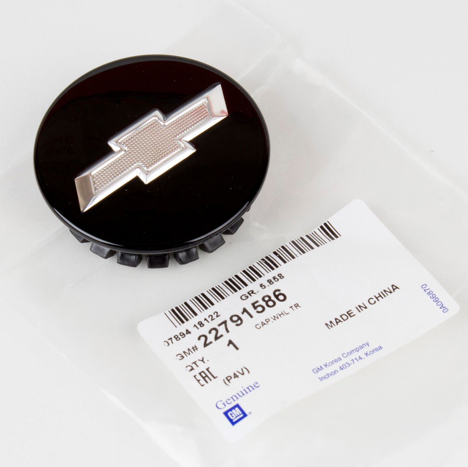 4PC Genuine GM Chevrolet Gloss Black Wheel Center Cap 22791586 | Glossy ...